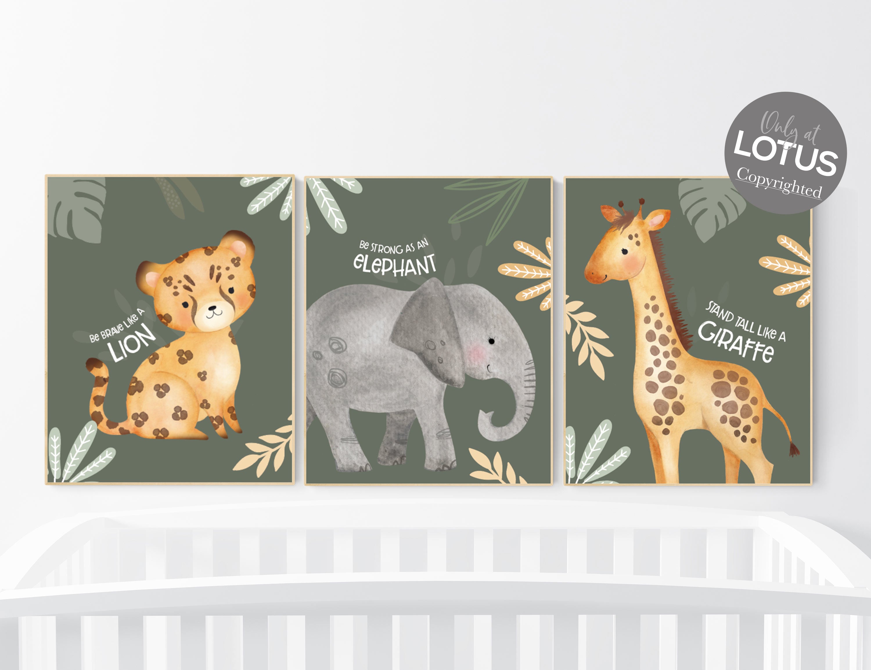Safari nursery decor, nursery wall art animals, safari nursery prints ...